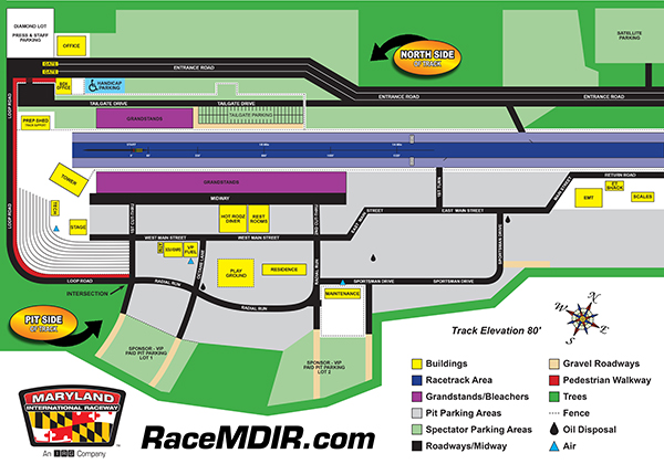 Maryland International Raceway: Track Map/Facts